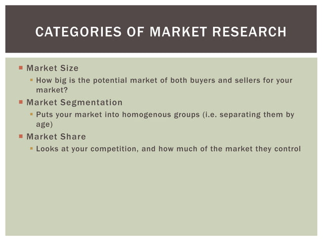 Market Research: The Basics | PPTX