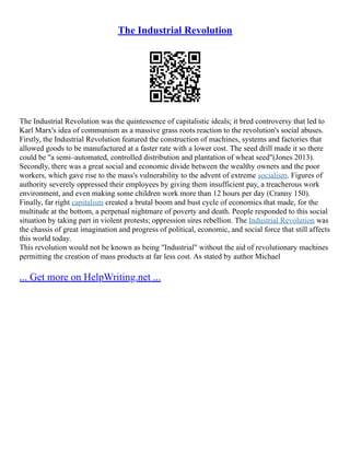 Market Revolution And The Industrial Revolution | PDF