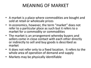 Markets | PPTX | Business | Business and Finance