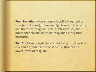 Religious Market & Existential Security | PPTX