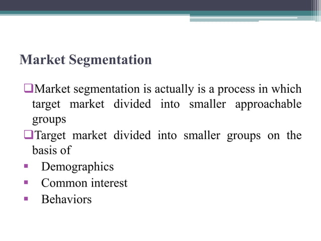 Market segment analysis | PPT