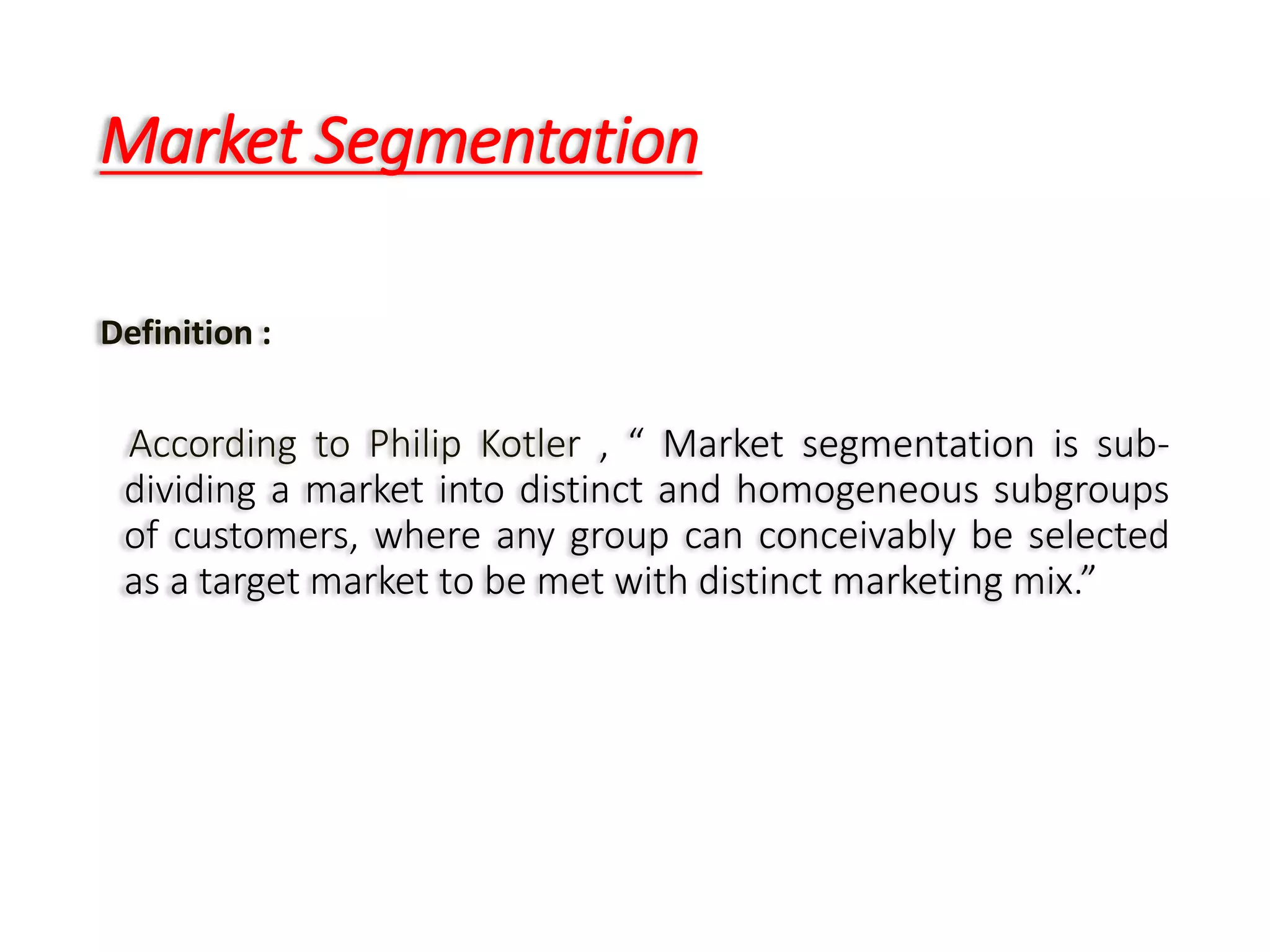 Market segmentation | PPTX