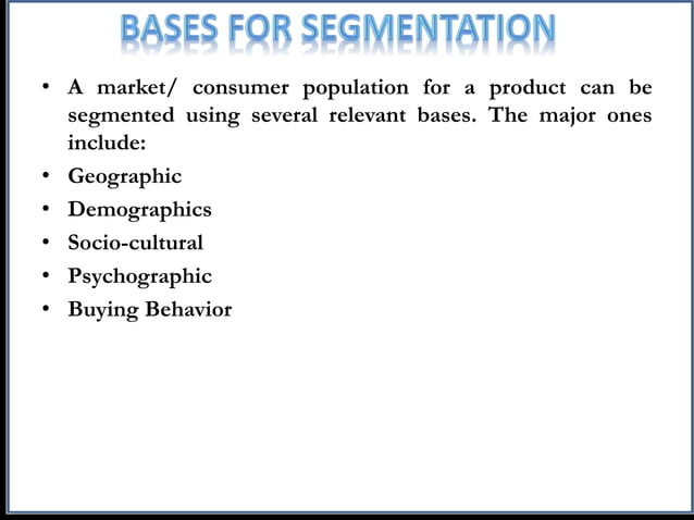 Market Segmentation PPT | PPTX