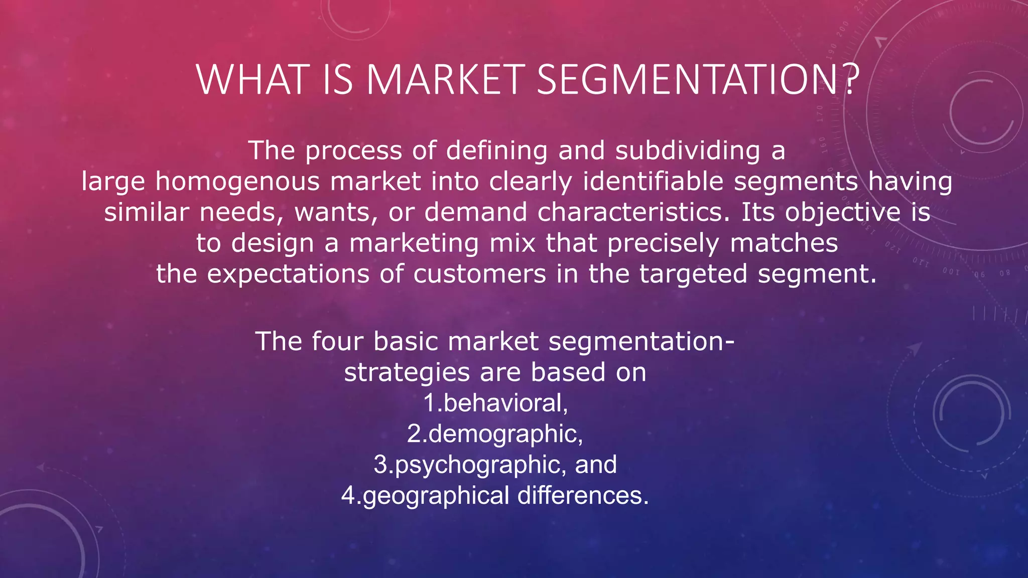 Market segmentation | PPTX