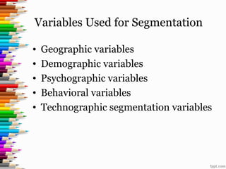 Market segmentation | PPT