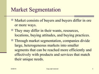 Market segmentation | PPT | Free Download