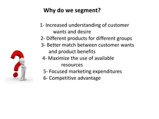 ppt on Market segmentation | PPTX