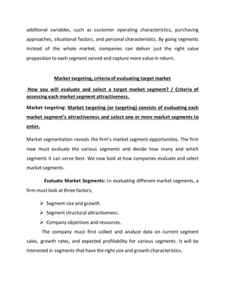 Market segmentation | DOCX