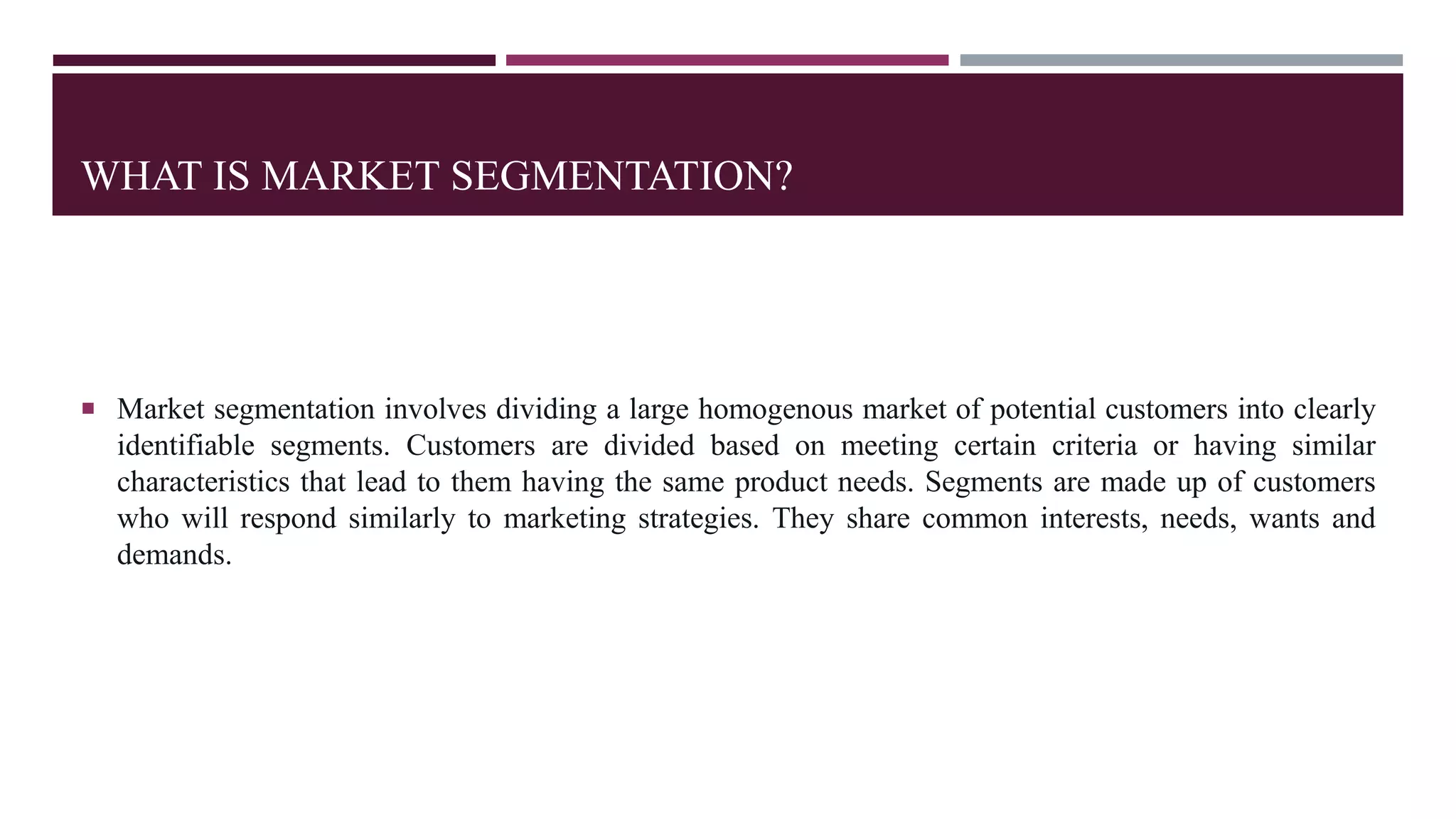 Market segmentation | PPT