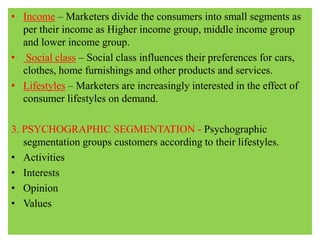 Market segmentation | PPTX