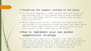 Market segmentation.pptx | Marketing and Advertising | Business