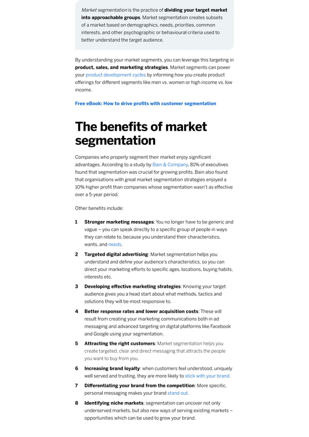 Market Segmentation.pdf | Marketing and Advertising | Business