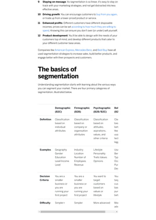 Market Segmentation.pdf | Marketing and Advertising | Business