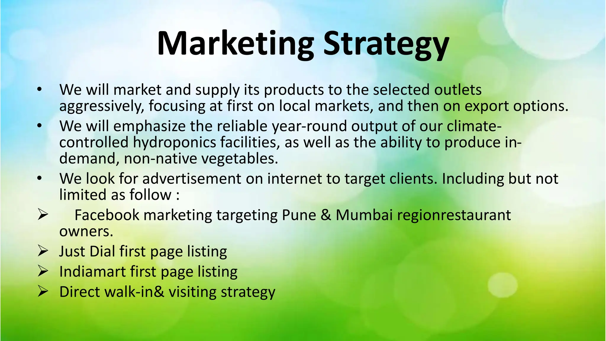 market segmentation for the hydroponics produce.pptx