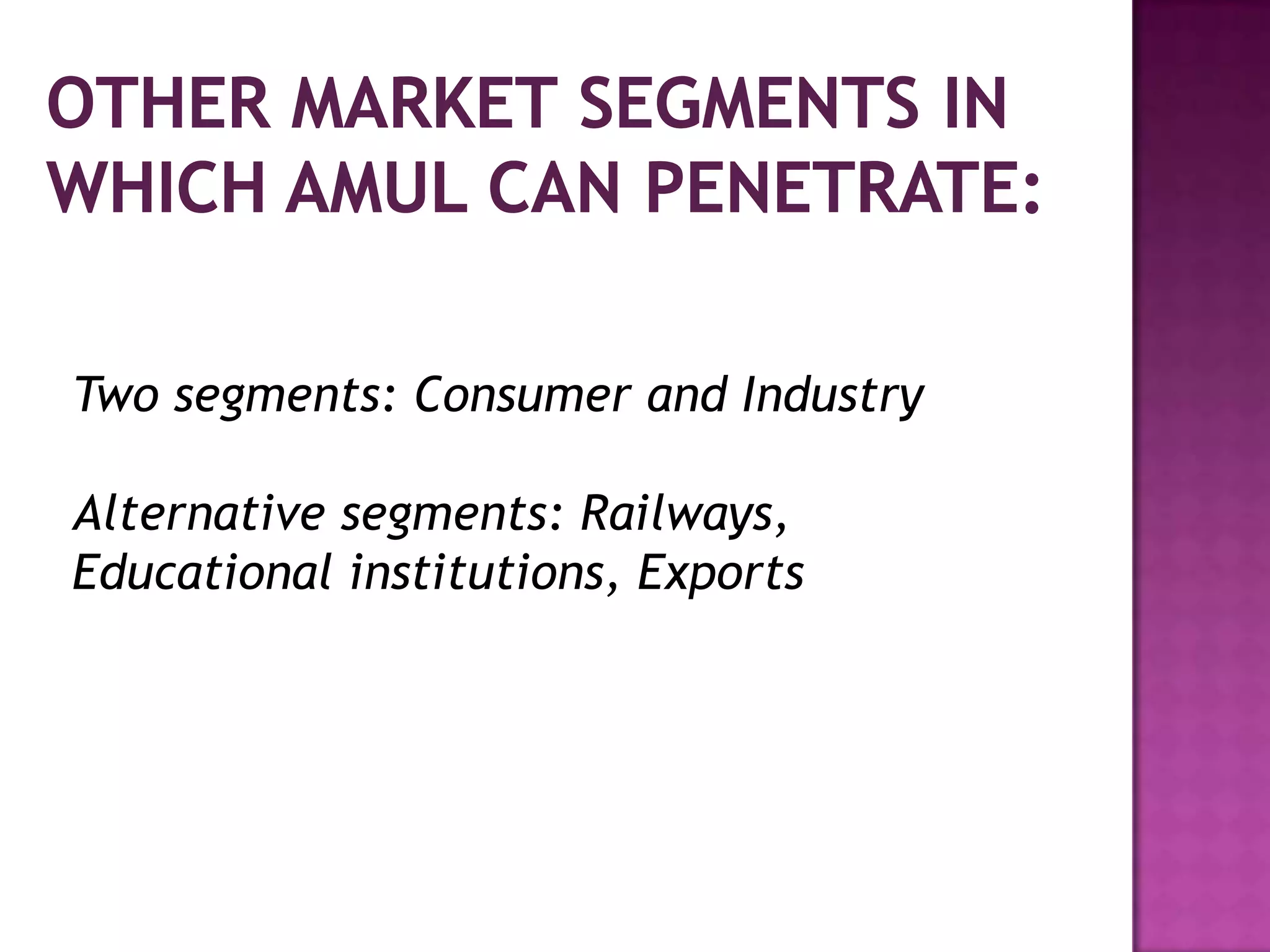 Market segmentation amul | PPTX