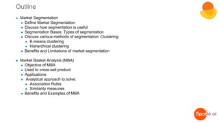 Market Segmentation and Market Basket Analysis | PPTX