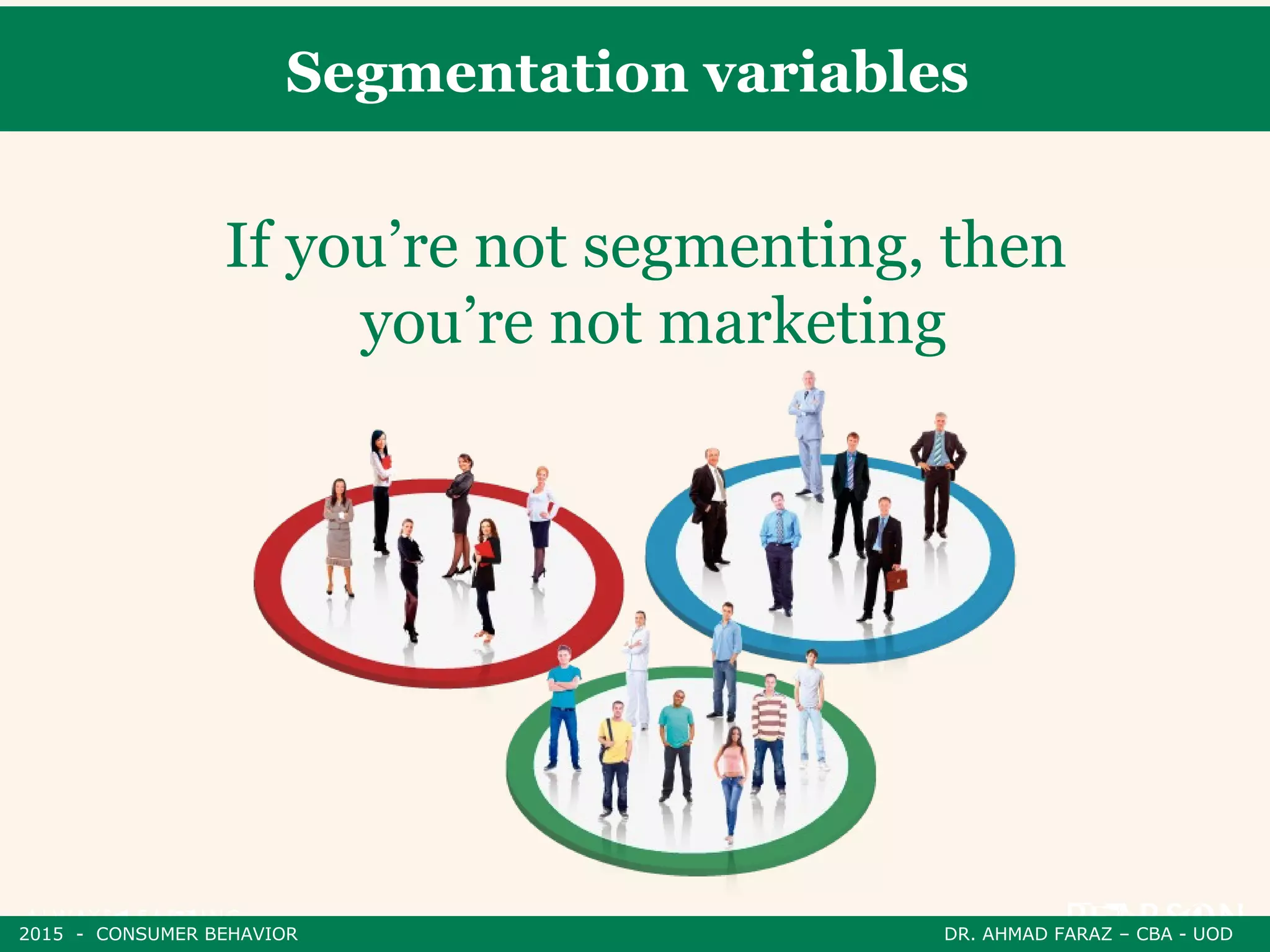 Market segmentation in Consumer Behavior | PPT