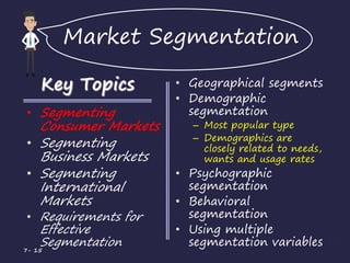 Market segmentation & targeting lecture 2 | PPT