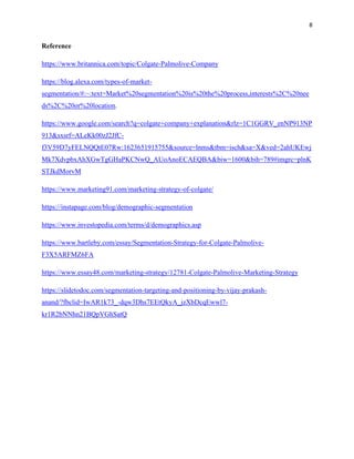 Market segmentation of colgate converted | PDF