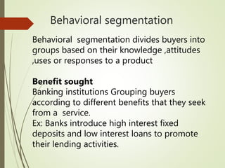Market segmentation on banking sector | PPTX