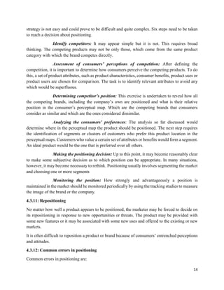 MARKET SEGMENTATION, POSITIONING AND TARGETING | PDF