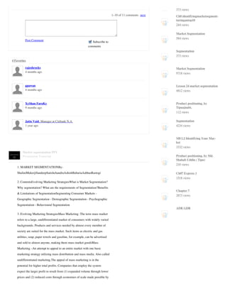 Market segmentation ppt | PDF