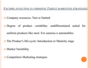 Market segmentation & targeting | PPT