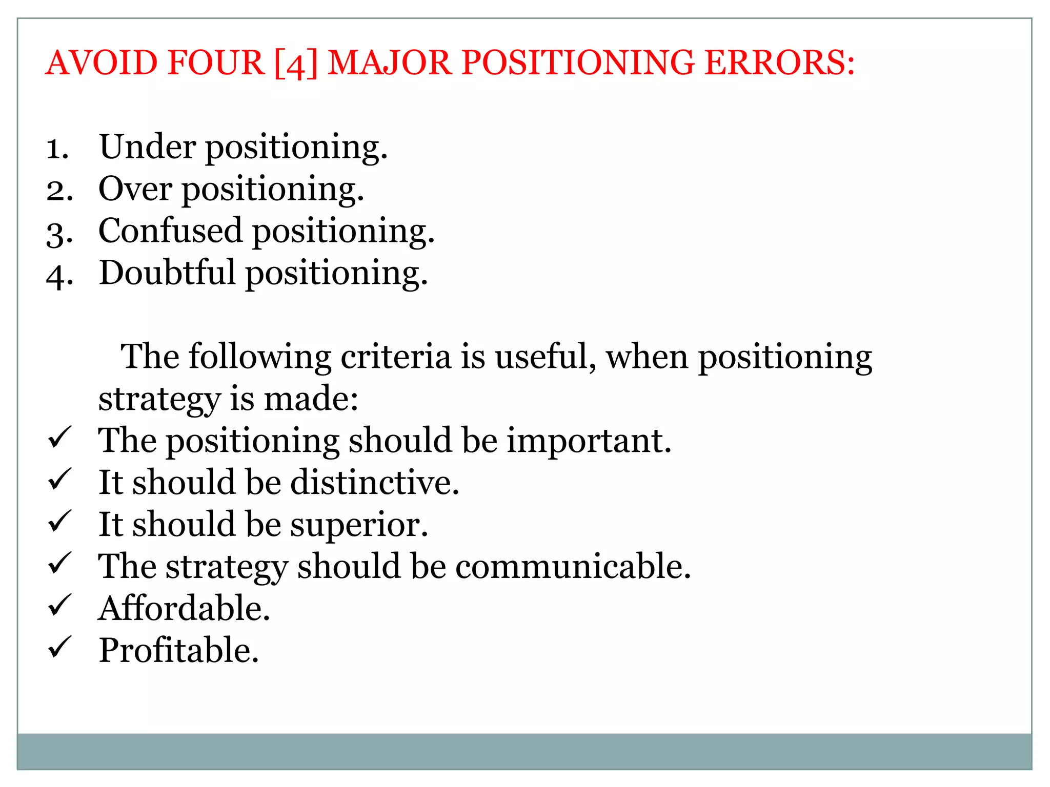 Market segmentation, targeting and positioning | PPTX