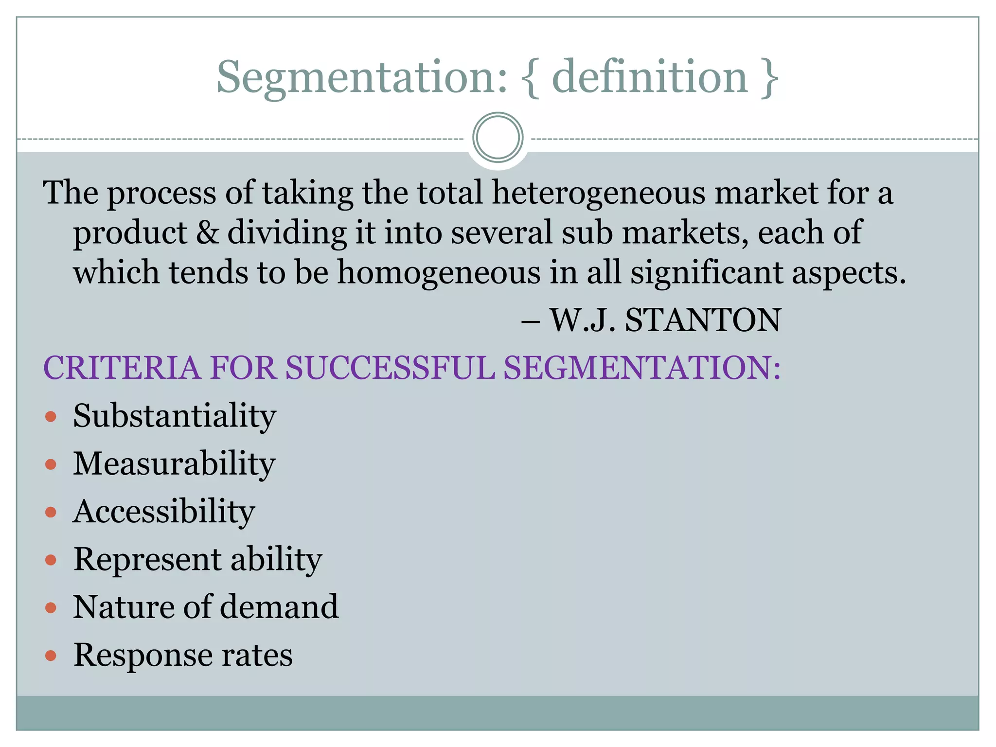 Market segmentation, targeting and positioning | PPTX