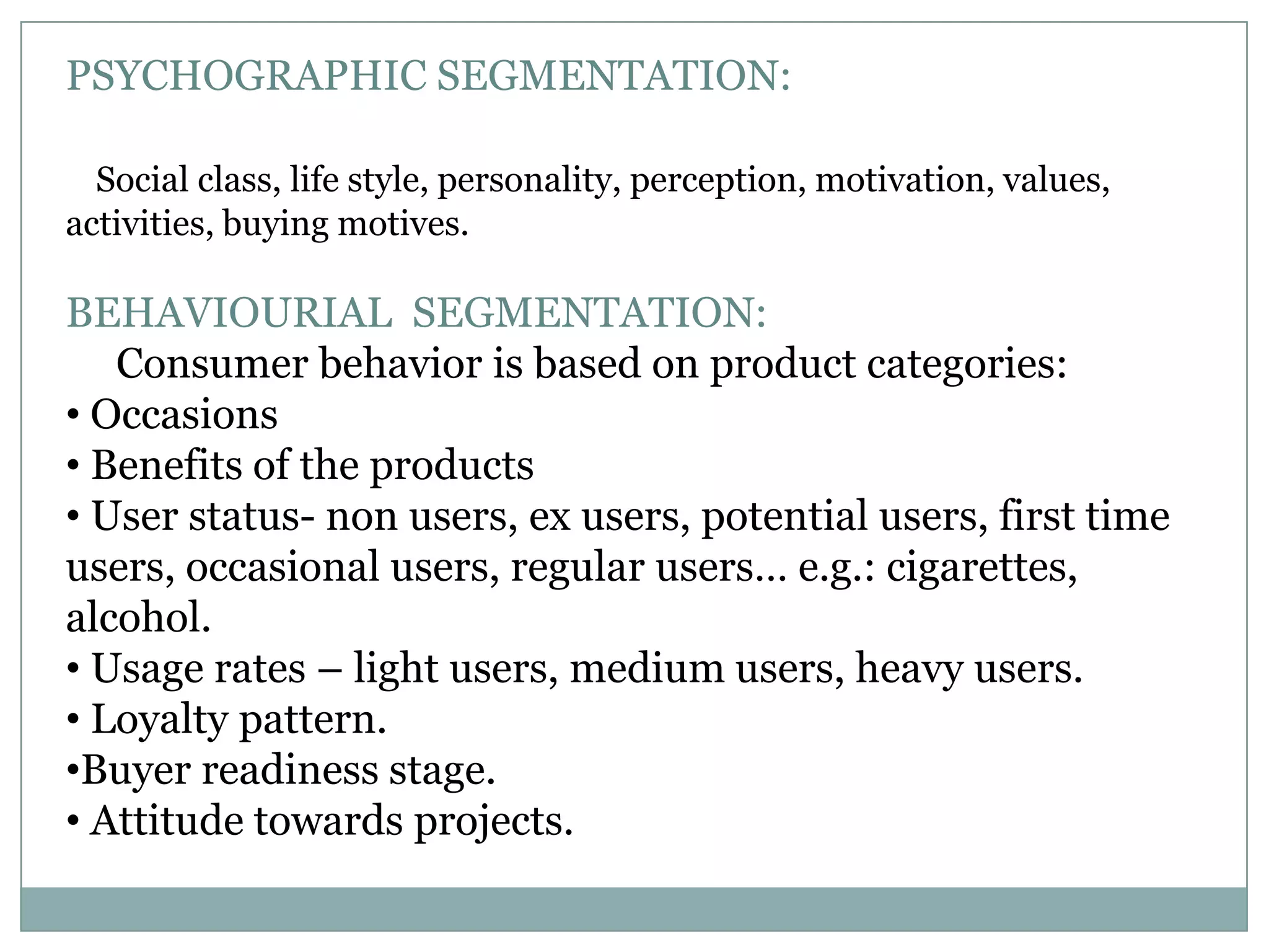 Market segmentation, targeting and positioning | PPTX