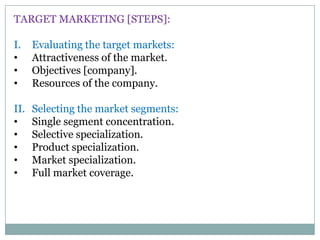 Market segmentation, targeting and positioning | PPTX