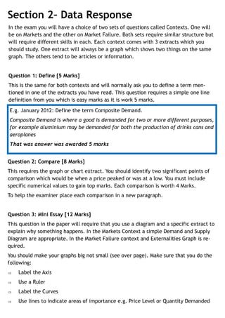 Markets & Market Failure Exam Question Guide | PDF