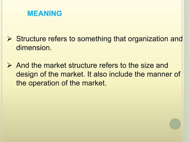 Market structure | PPTX | Large Business | Business