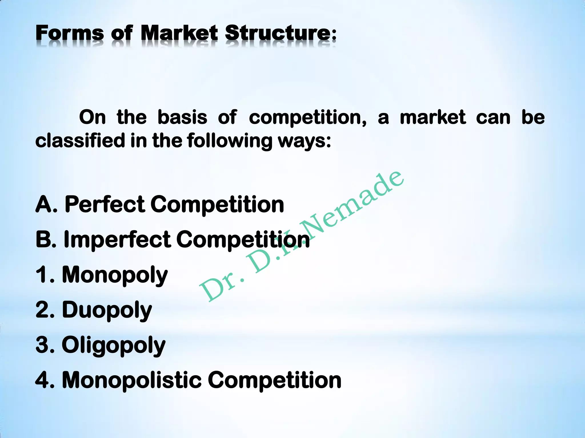 Market structure: Types, Characteristics | PDF