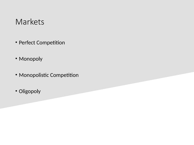 Market Structure Presentation Second Semester | PPTX