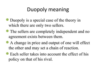 Market structure oligopoly | PPT