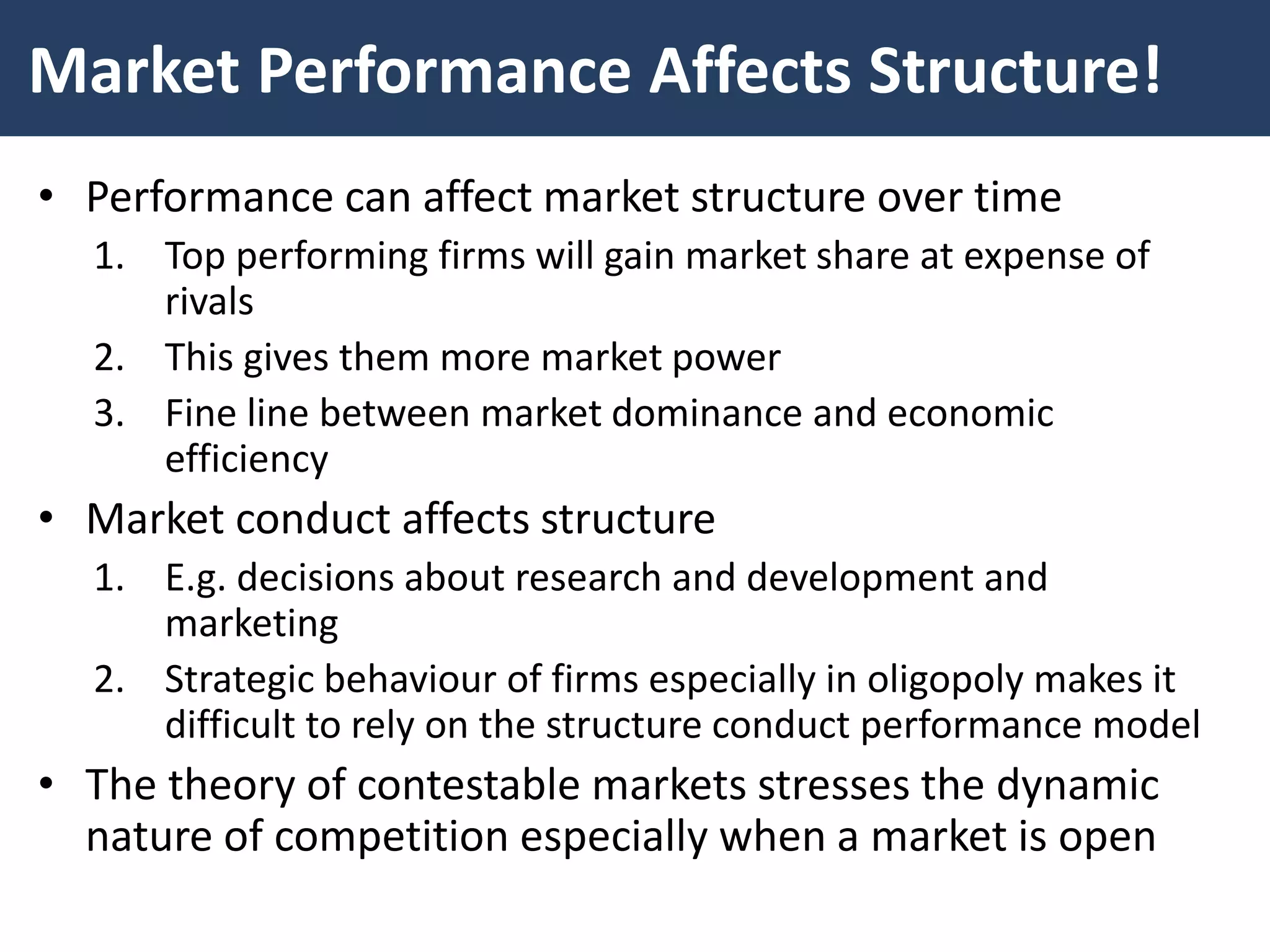 Market Structure, Conduct and Performance | PPTX