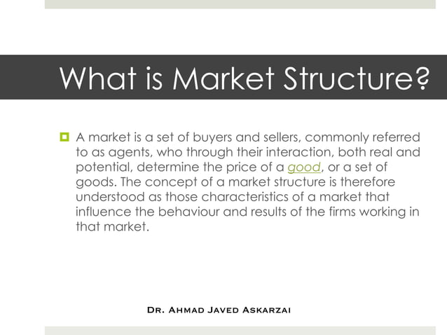 Market structure presentation | PPT