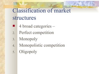 Market structures – perfect competition | PPT