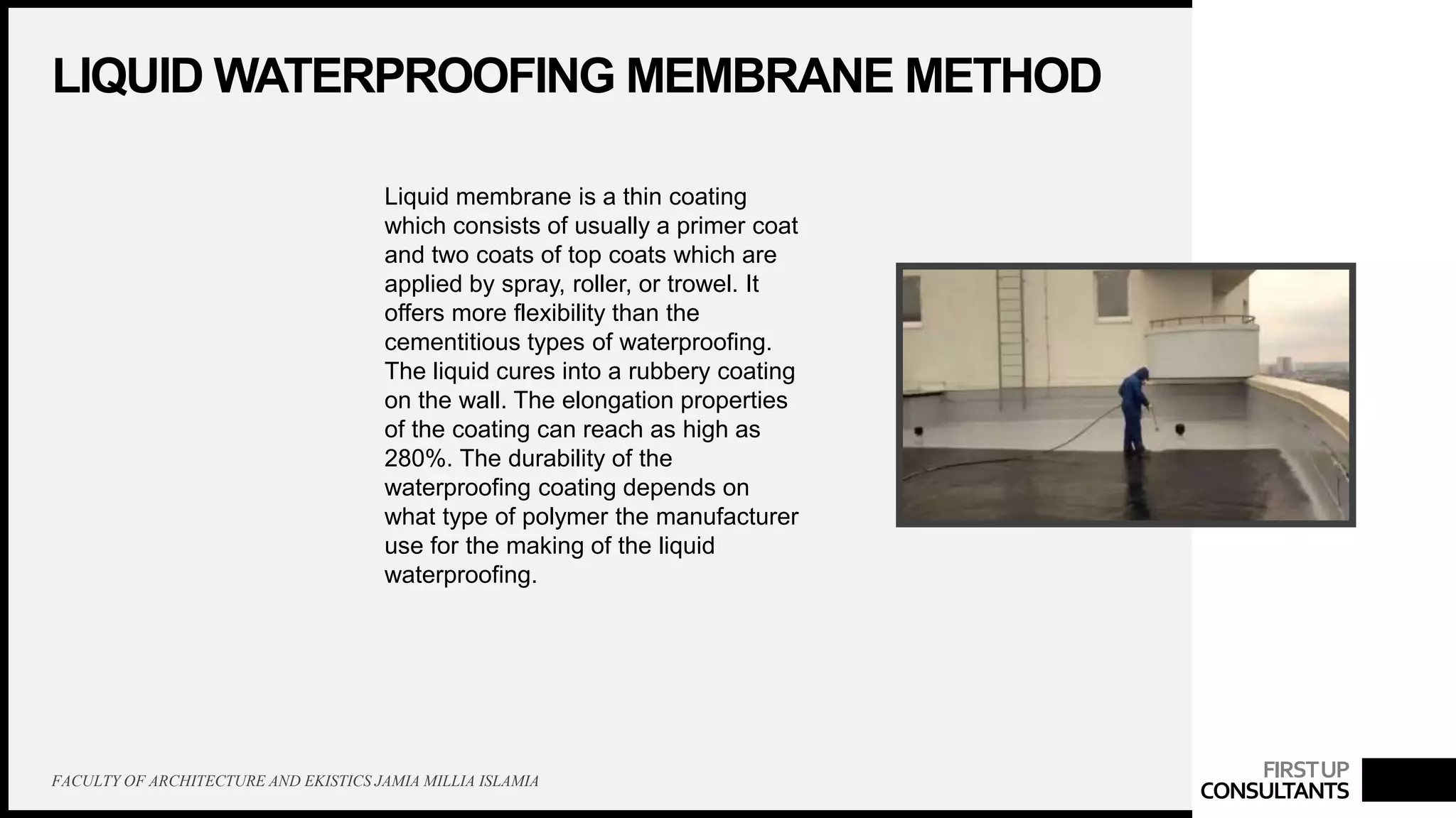 WATER PROOFING MATERIALS MARKET SURVEY | PPTX