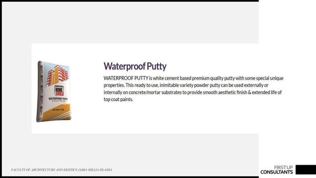 WATER PROOFING MATERIALS MARKET SURVEY | PPTX | Home Security | Home & Garden