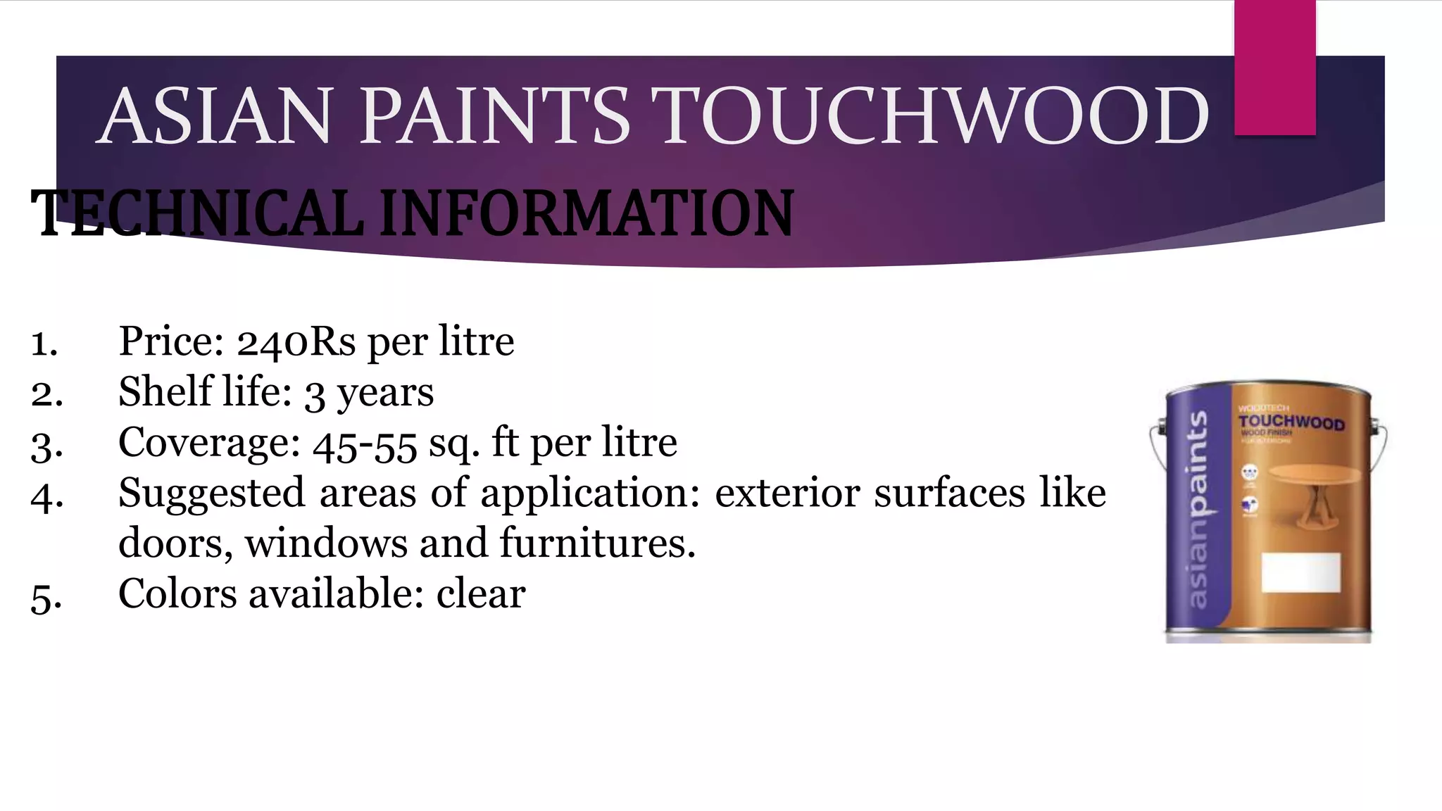 Market survey report of Types of paints and finishes[1].pptx