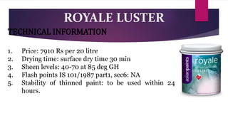 Market survey report of Types of paints and finishes[1].pptx