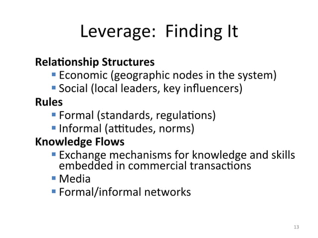 Market Systems Approach | PDF