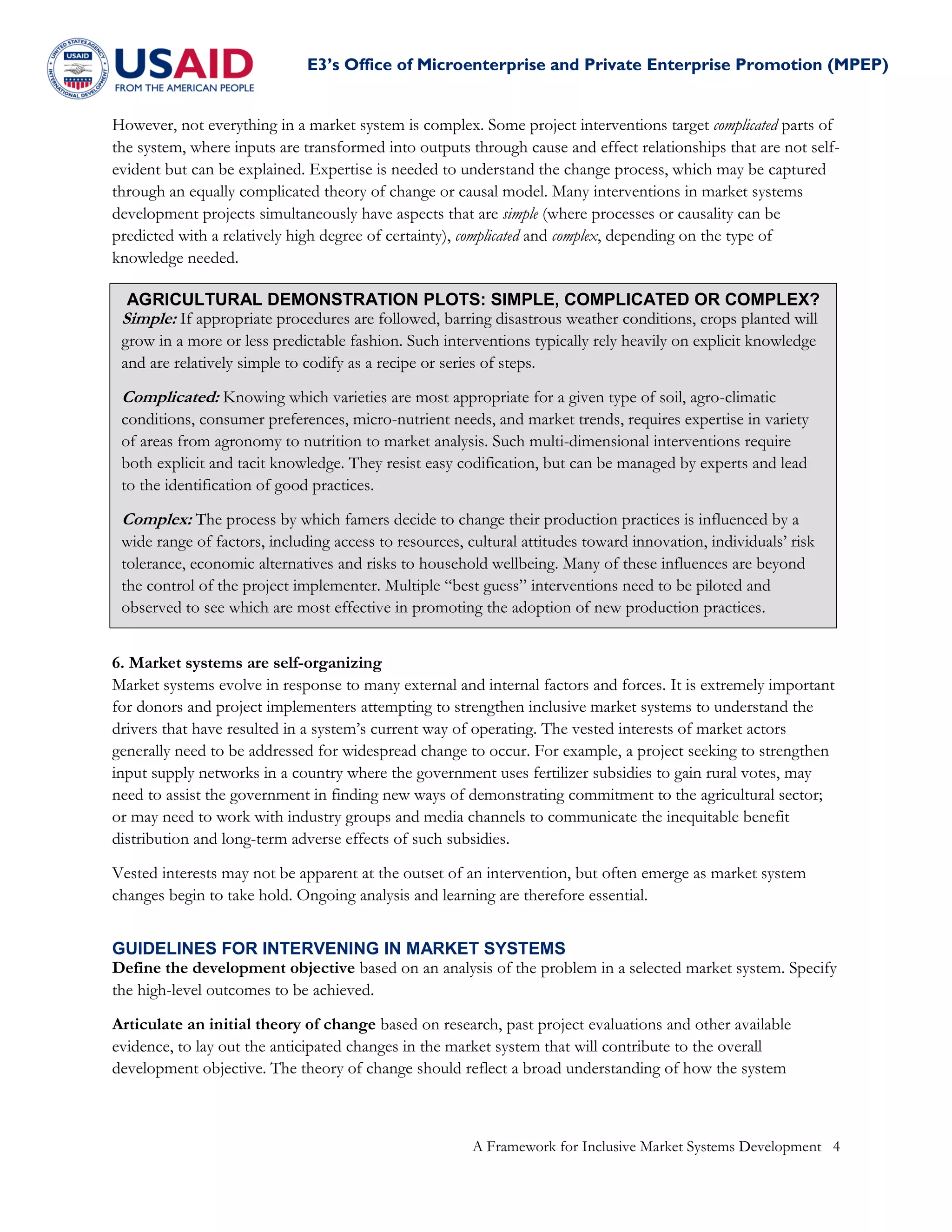 Market Systems Framework Draft | PDF
