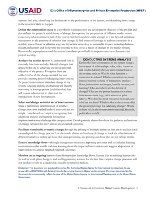 Market Systems Framework Draft | PDF