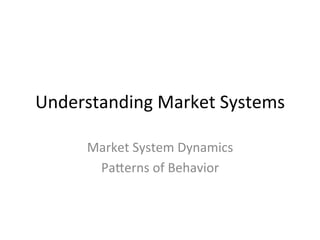Market Systems Principles | PDF