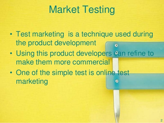Market testing & commercilisation