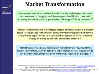 Market Transformation & NYSERDA | PPTX