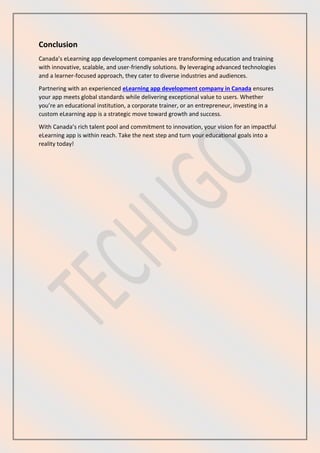 Market Trends in Canadian eLearning App Development | PDF
